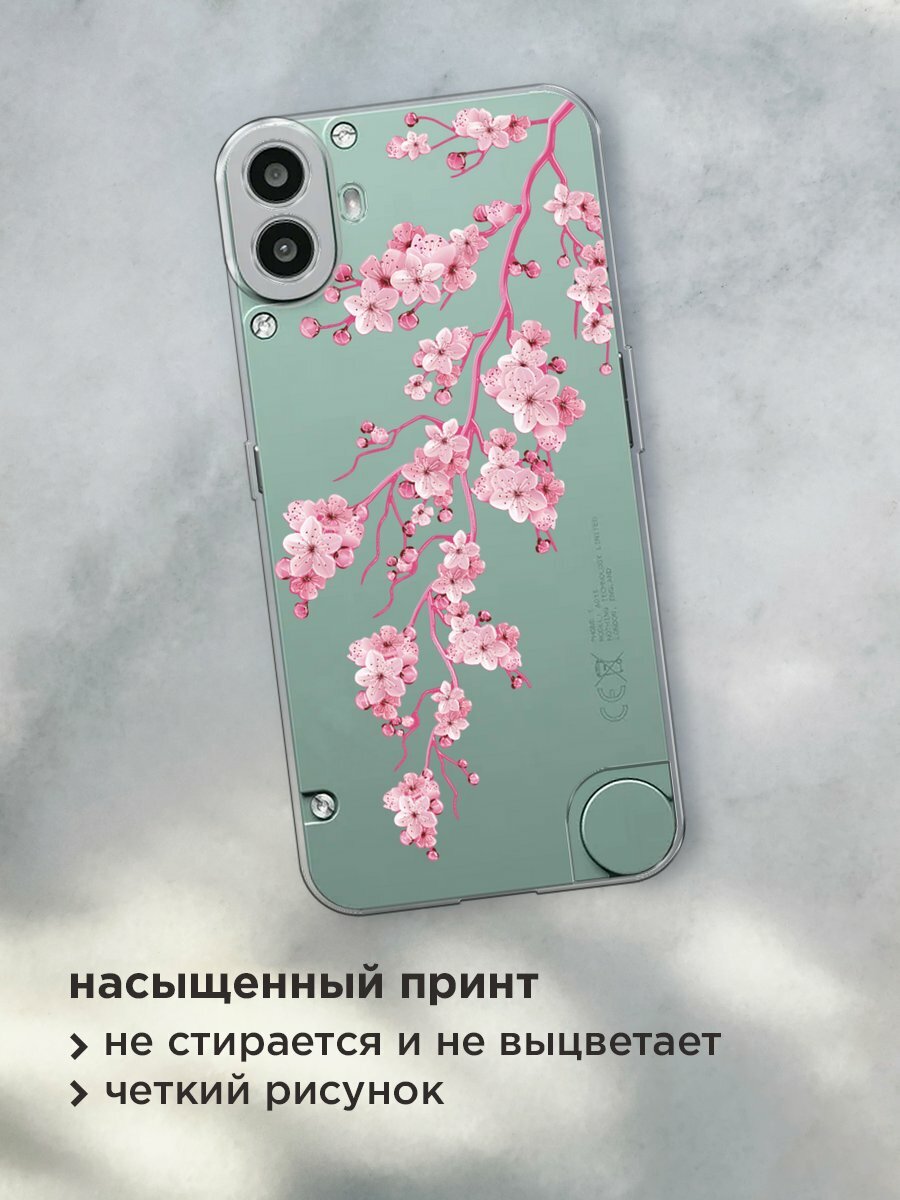 Чехол на CMF Phone 1 / CMF Фон 1 с принтом "Ветка сакуры 2" — фото 1
