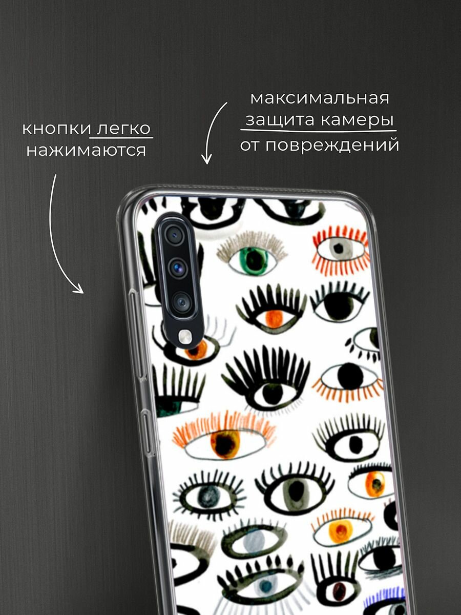 Чехол на Samsung Galaxy A70 / Самсунг Галакси А70 с принтом "Глаза акварель" — фото 1