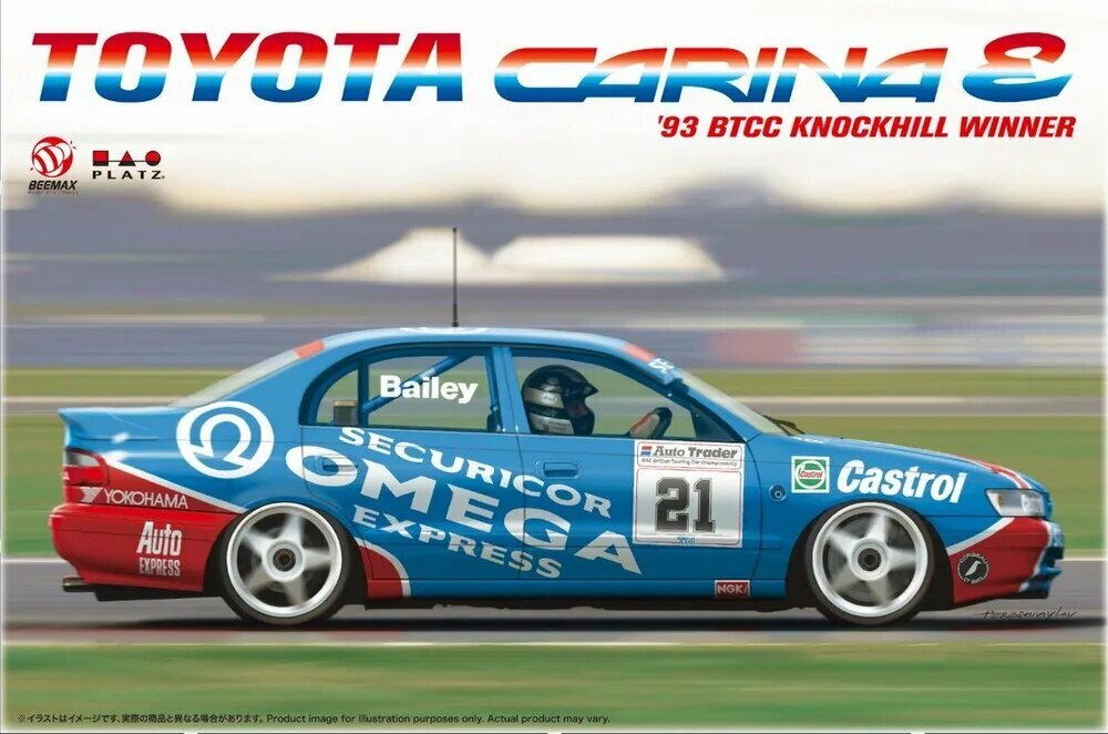Сборная модель автомобиля Toyota Carina ST191 BTCC 1993 Omega BEE-24031, масштаб 1/24