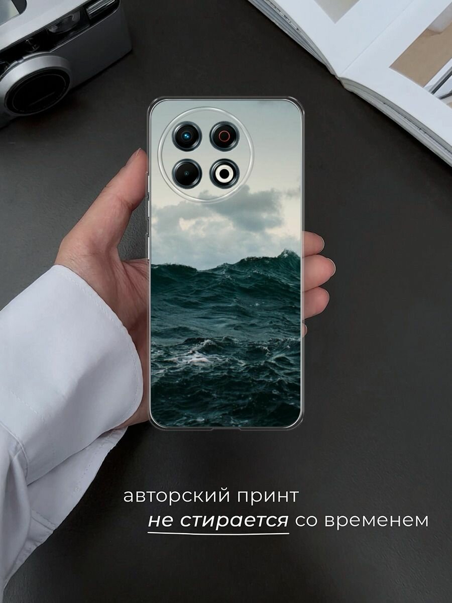 Чехол на Tecno Spark 30 Pro / Текно Спарк 30 Про с принтом "Волны 11" — фото 1