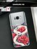 Чехол на Samsung Galaxy S8 / Самсунг Галакси С8 с принтом "Белая змея в цветах",...