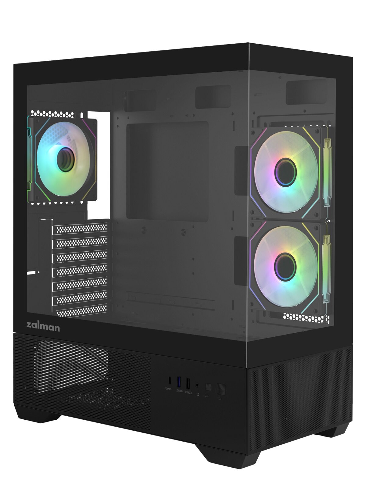 Корпус для ПК Zalman Chronix Black (ATX, без БП, 1хUSB3.0, 1хUSB2.0, 1хUSB Type-C, с окном)