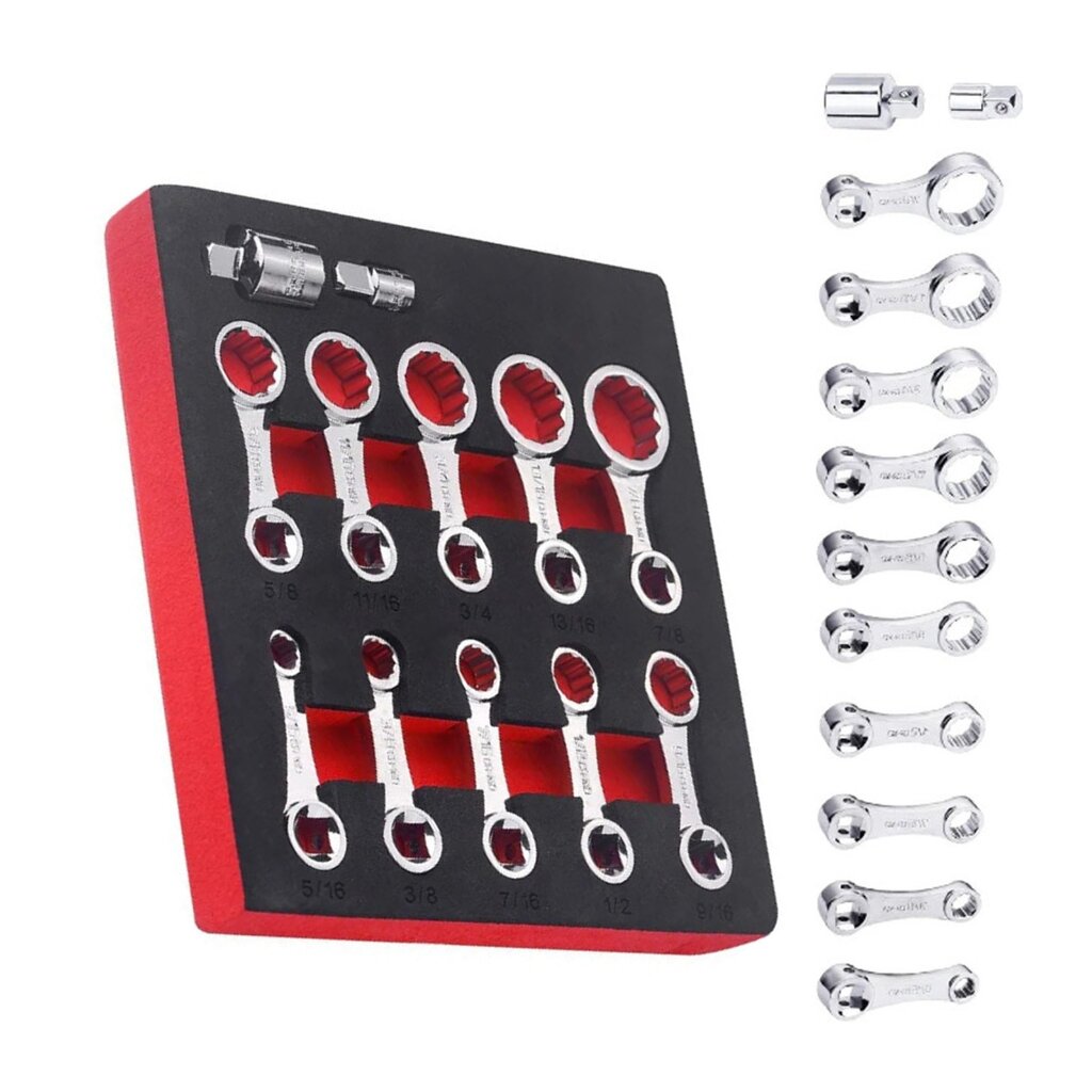 Динамометрический Ключ Гаечный Ключ с 12-Точечным Переходником Комплект Переходников для Динамометрического Ключа с Приводом 3/8