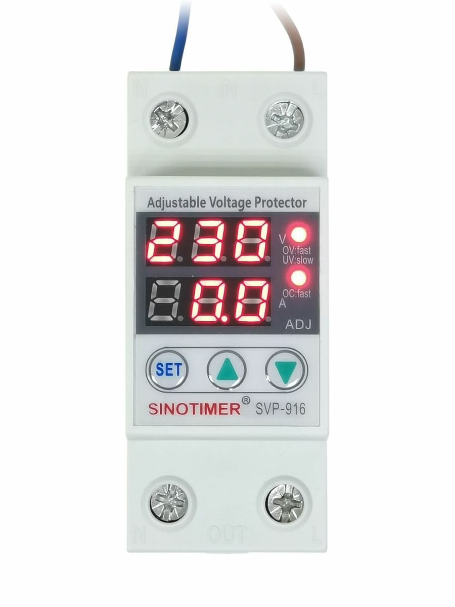 Реле контроля напряжения и тока Sinotimer SVP-916 40A