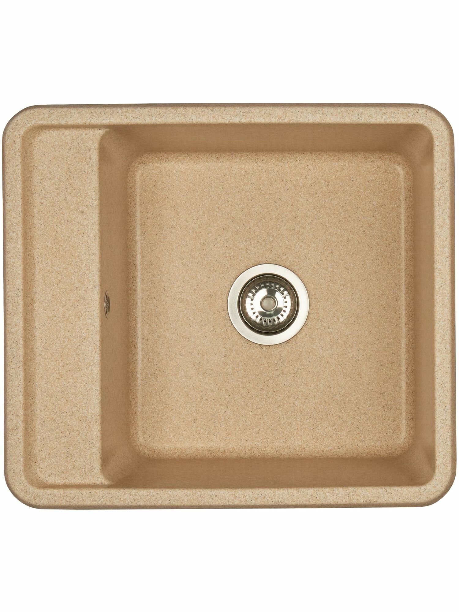 Мойка керамогранитная Aquaton Беллис 57 (570х510х250) одинарная, песочный 1A724932BS220