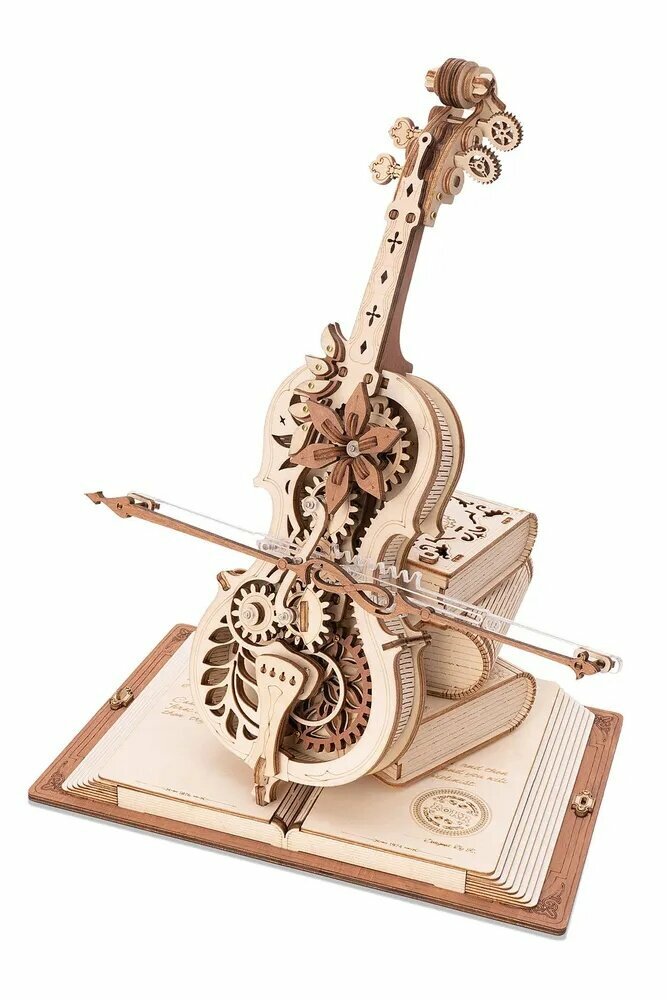 Конструктор музыкальная шкатулка Волшебная виолончель Robotime Magic Cello