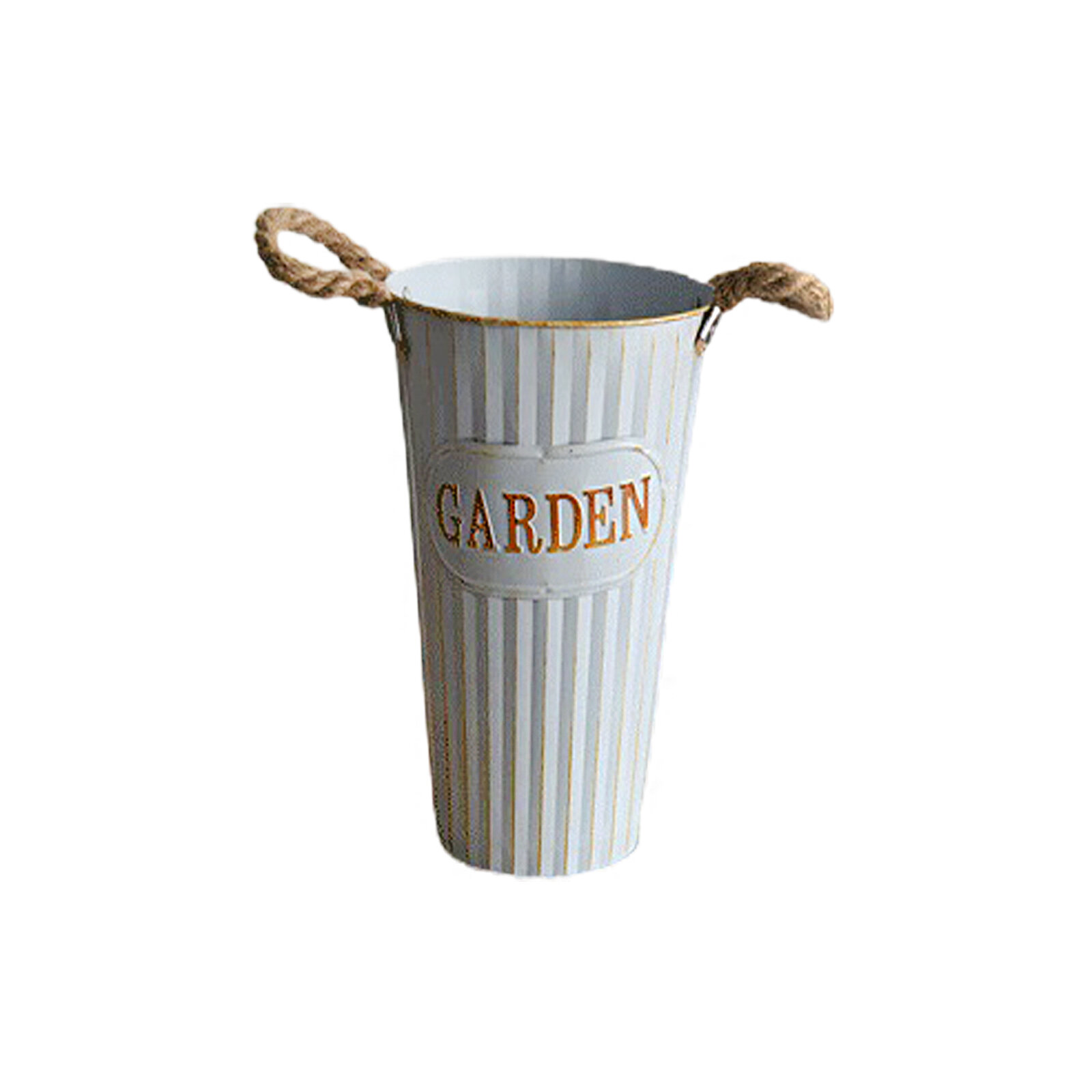 Железное ведро для сушеных цветов, винтажная американская напольная ваза для цветов для домашнего декора 30 см