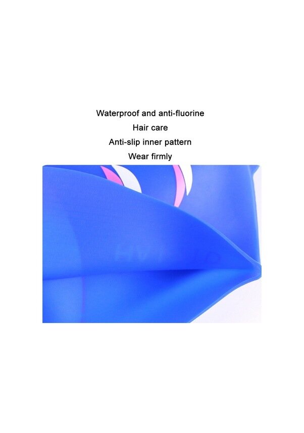 Милая мультяшная водонепроницаемая силиконовая детская шапочка для плавания Haızıd с акульим зубом, розовая