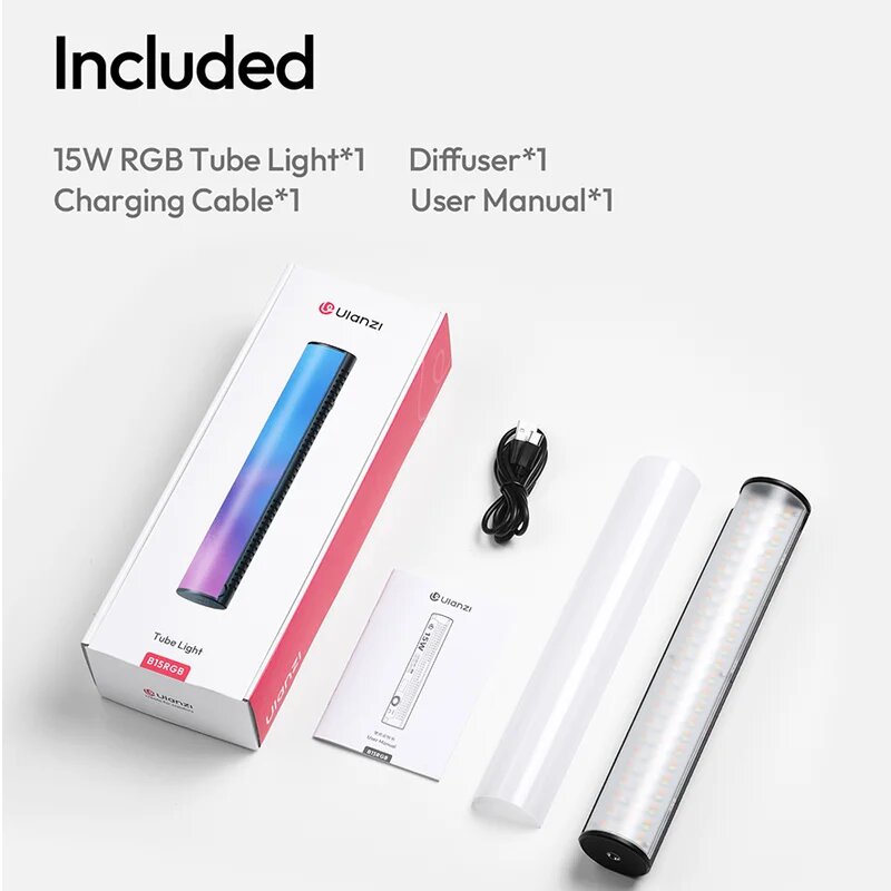 Ulanzi B15RGB трубка LED осветитель 1800-9000K