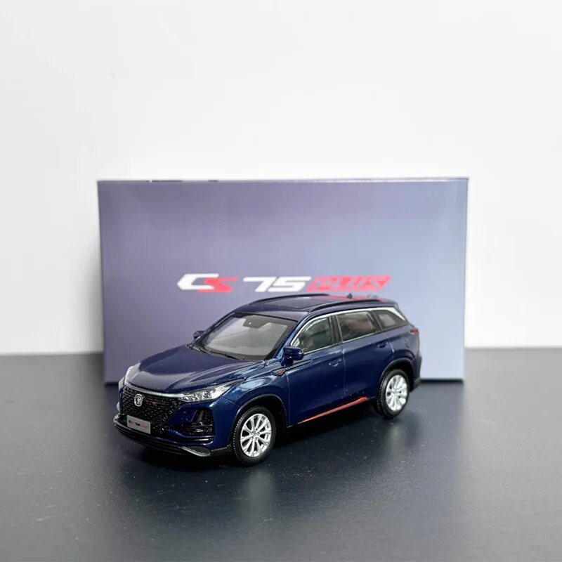 1:43 Changan CS35 & CS75 Plus имитация пластиковой модели автомобиля статический сувенирный дисплей подарочная коллекция игрушки для автомобиля украшения , Темно-синий