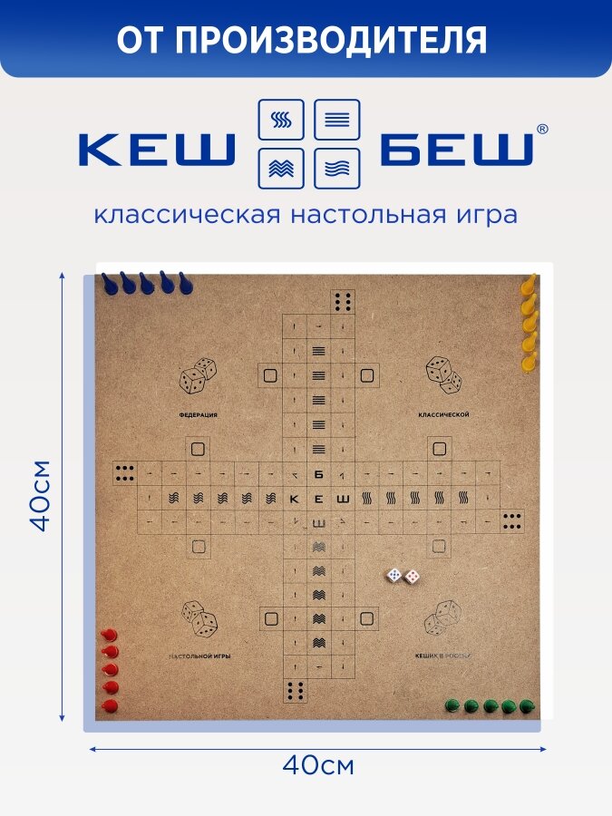 Настольная игра Древнего мира " Кеш-Беш" (Лудо, Парчис), набор " Кешик №2", доска, фишки и кубики.