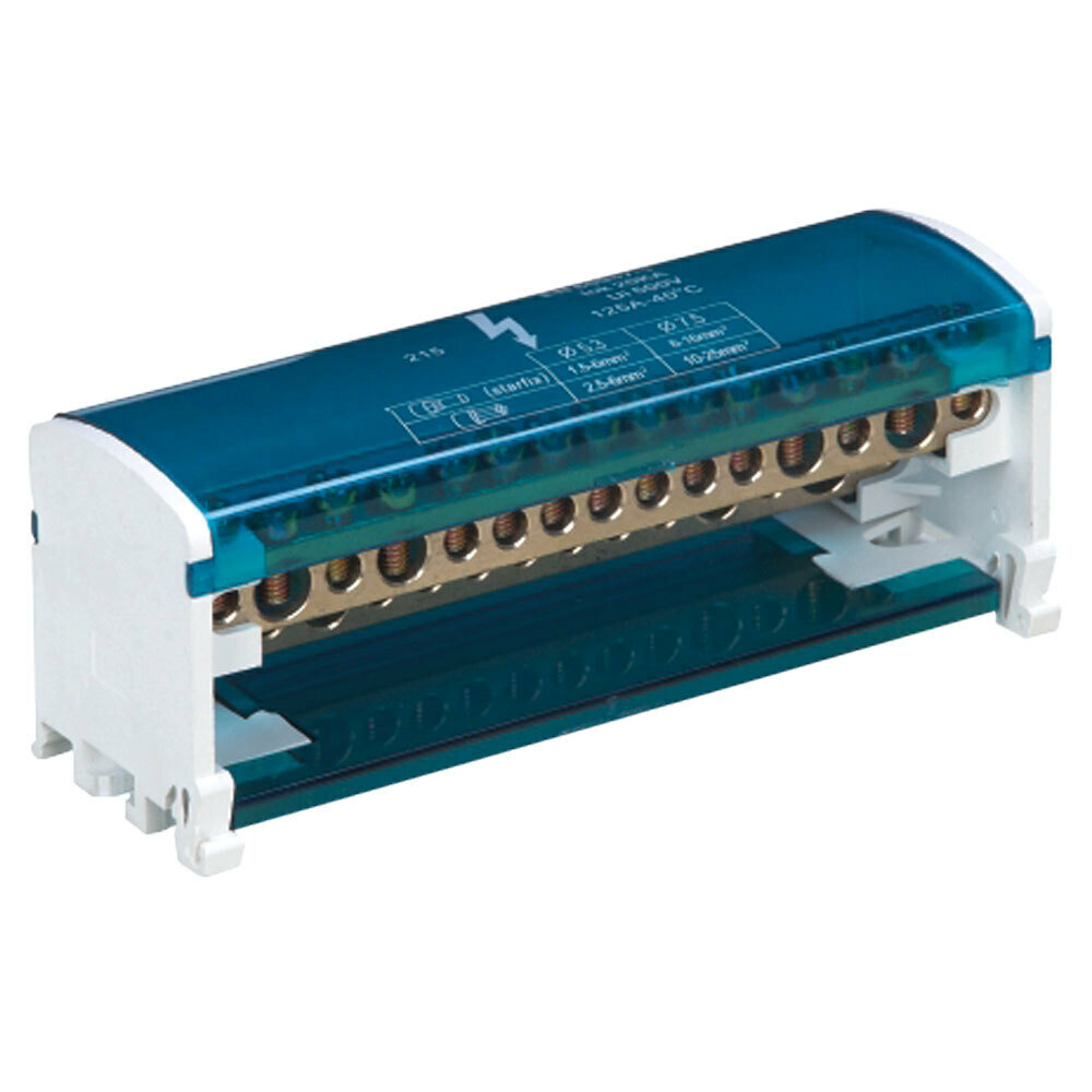 Шины на DIN-рейку в корпусе STEKKER кросс-модуль 2х15 L+PEN LD505-215