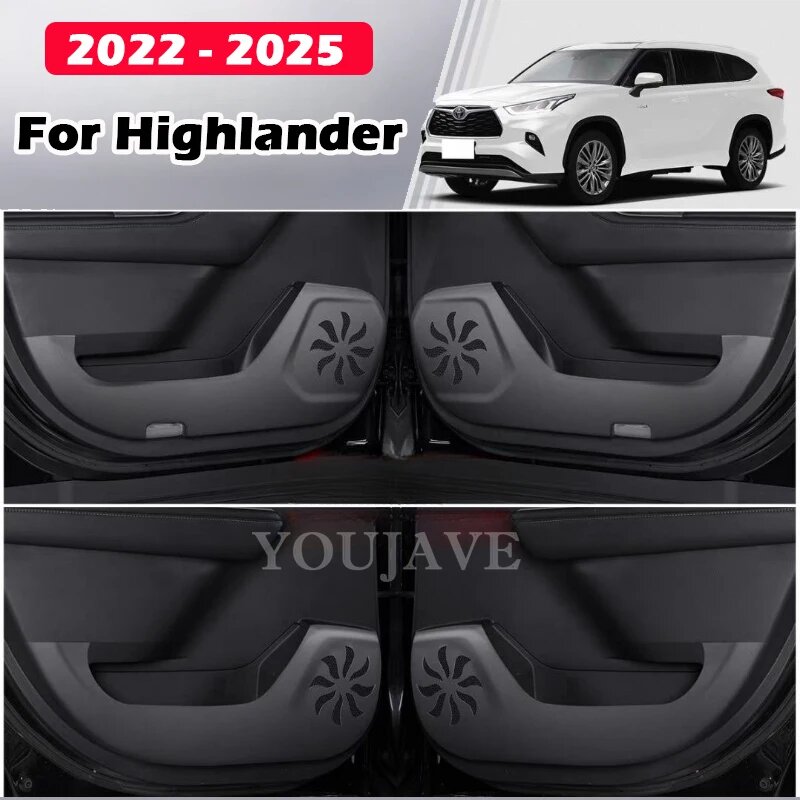 Накладки на пороги Toyota Highlander 2022-2025, 4 шт.