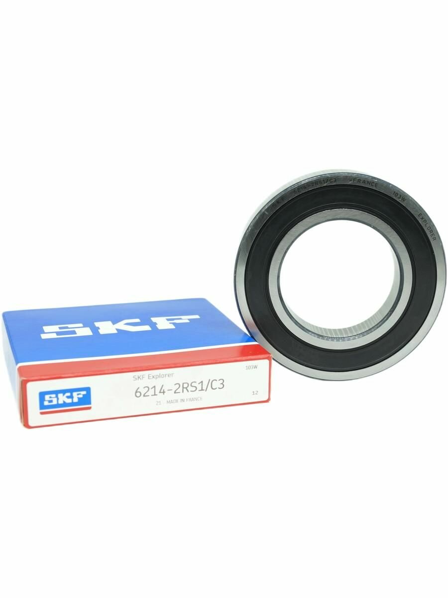 Подшипник 6214-2RS1/C3 SKF закрытый с тепловым зазором (аналог 180214 / 76-180214), размер 70x125x24 мм