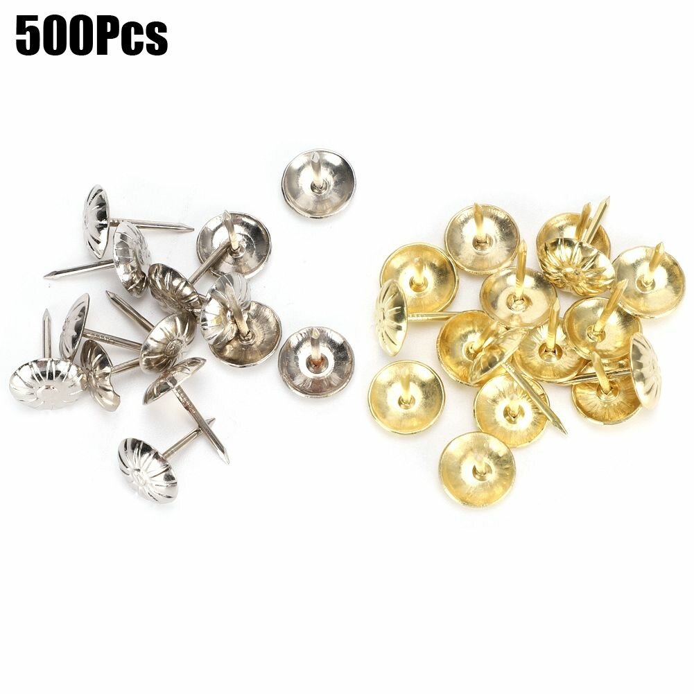 500 шт. обивочные гвозди в форме хризантемы, декор для дивана, аксессуары для одежды, железо 11x16 мм