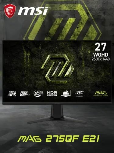 MSI 27" Монитор MAG 275QF E21(Обновлённая модель 275QF )/200Hz/210Hz(oc)/0.5MS GtG/Flat IPS/HDR400, черно-серый