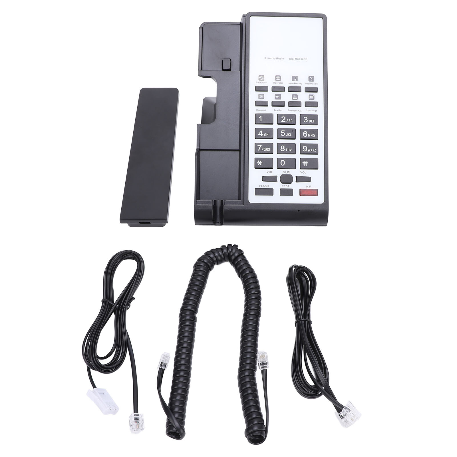 Проводной стационарный телефон, четкий звук, регулировка громкости, громкая связь для дома, отеля, офиса, банка, колл-центра.