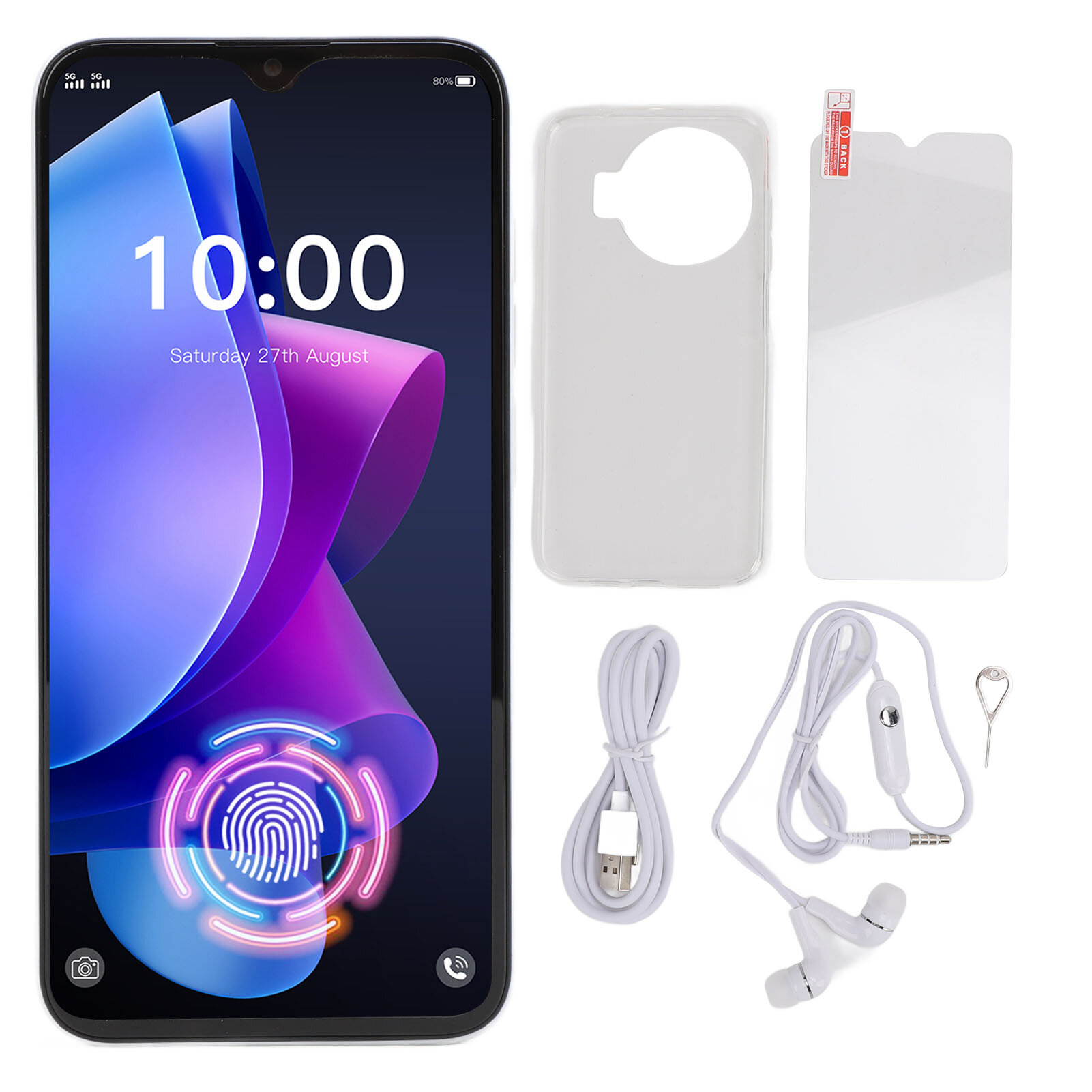 Смартфон Android 10, 6.28 , 8/64 ГБ, два слота SIM, ультратонкий, белый
