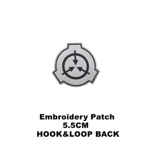 Светоотражающие нашивки SCP Foundation Серый, 46 Embroidered SCP