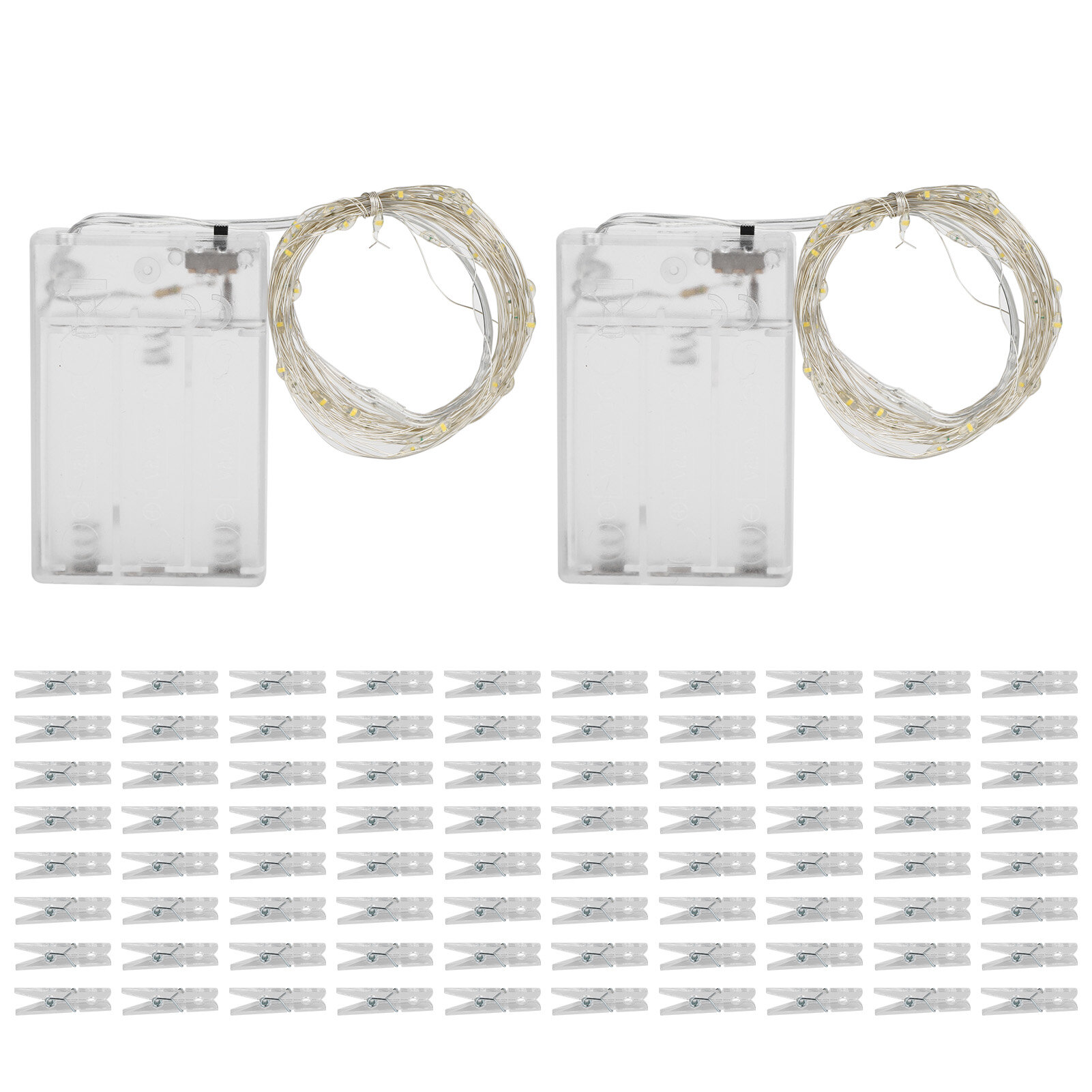 Фотогирлянда с 80 зажимами для свадьбы и Рождества