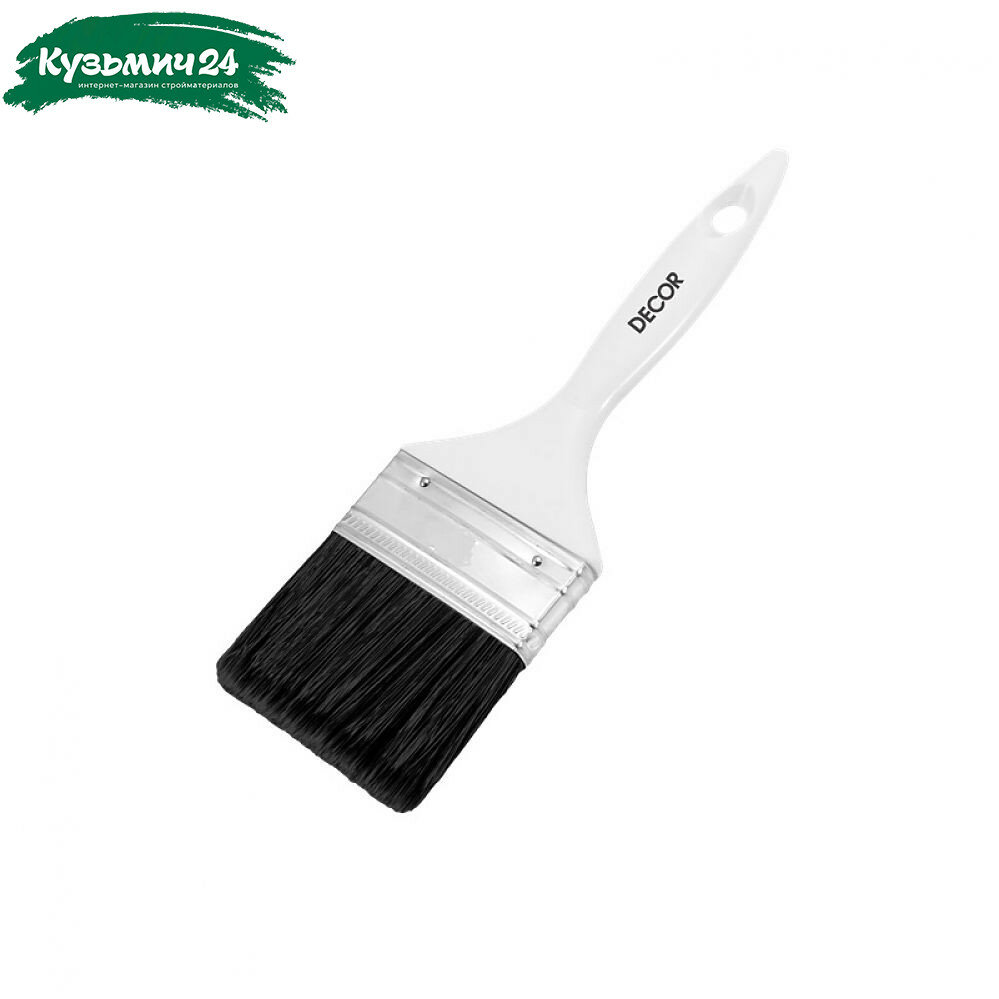 Кисть DECOR PROFI для грунта черная синтетическая щетина, пластиковая ручка 100х15мм 780-100