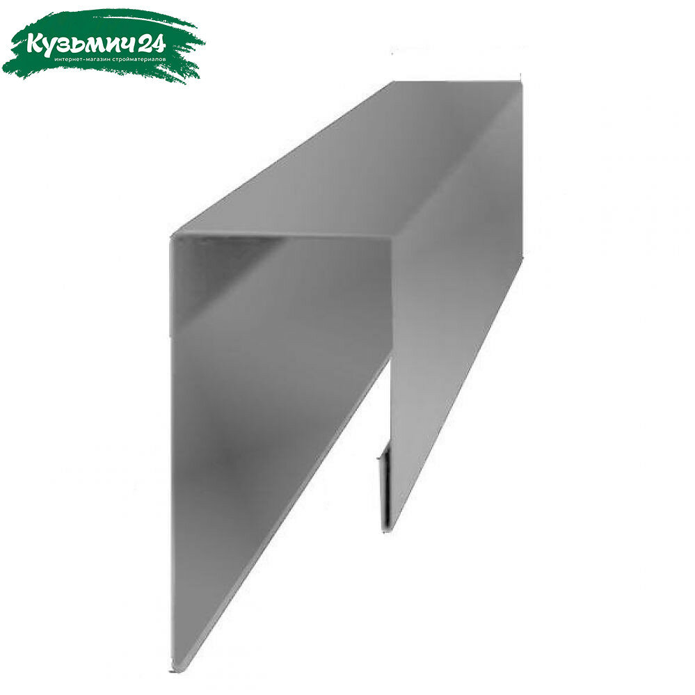 Планка заборная S-20 мм L-2 м оцинкованная, 2 шт.