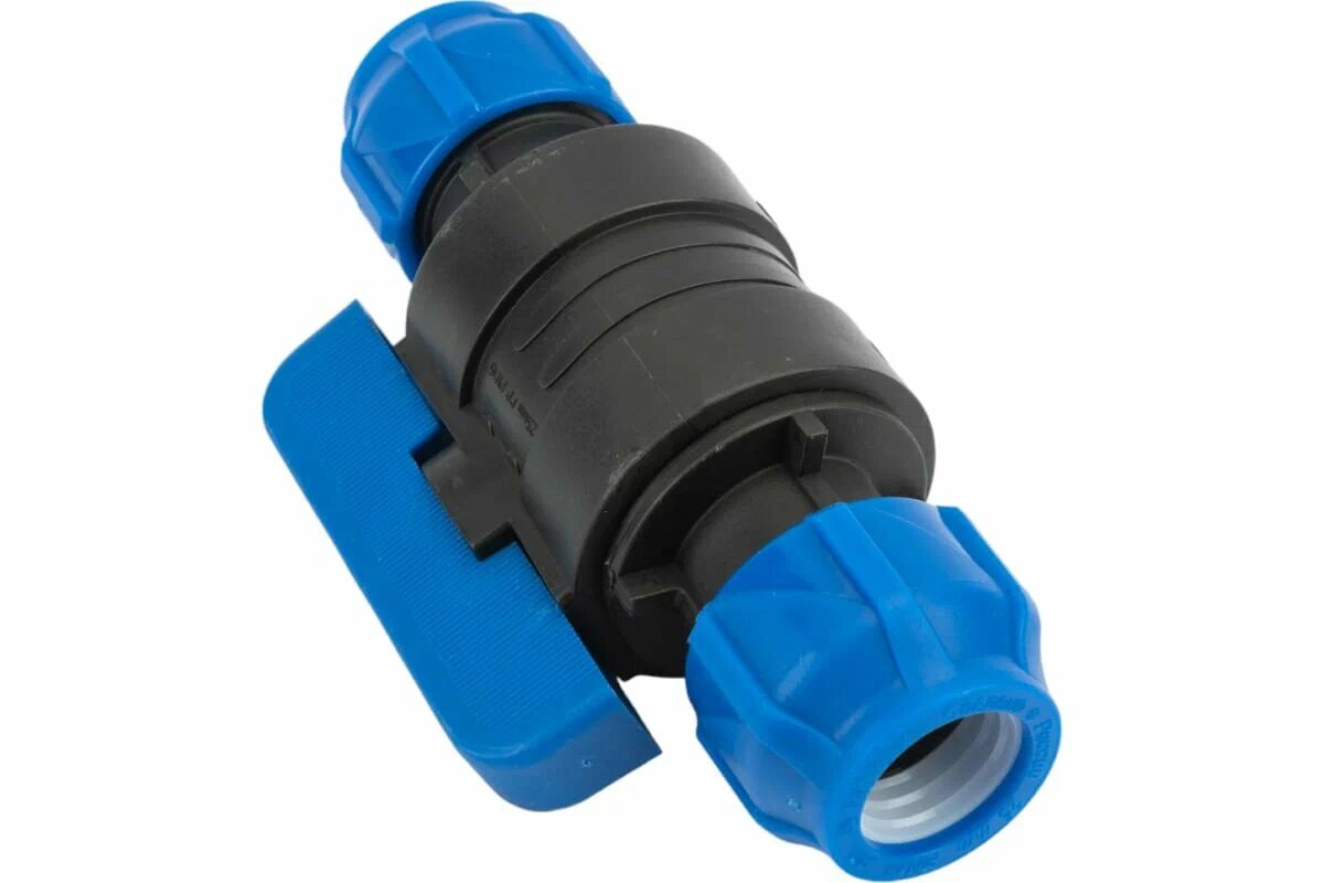 Кран шаровой 75 мм Valfex 121001237575, накидная гайка, для ПНД труб, PN16