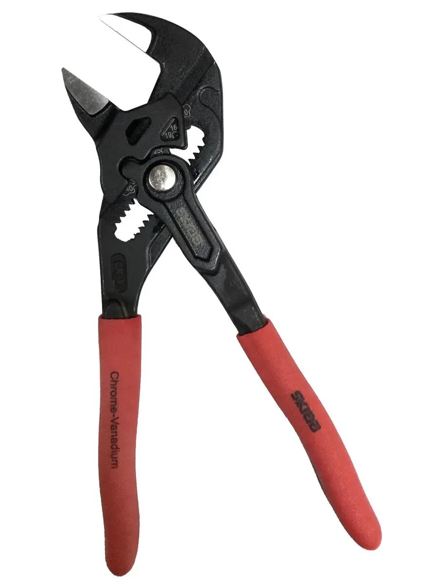 Клещи переставные 10-40 mm 250мм авто кнопка CrV Skrab 23020