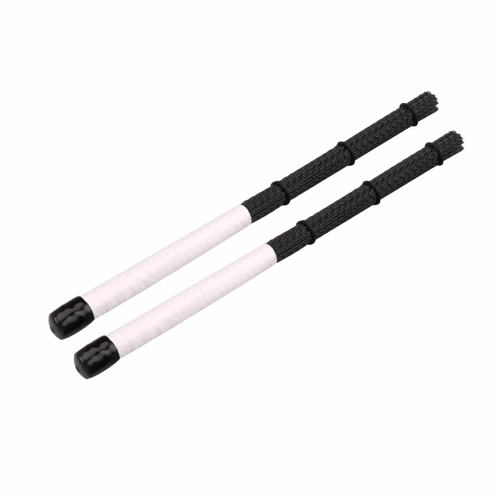 Джазовые барабанные щетки с резиновыми ручками, Белый