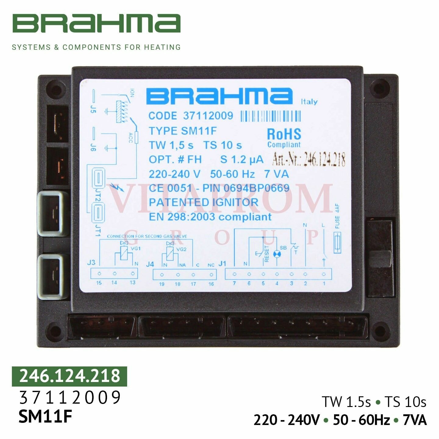 Блок управления горением Brahma SM11F, 37112009