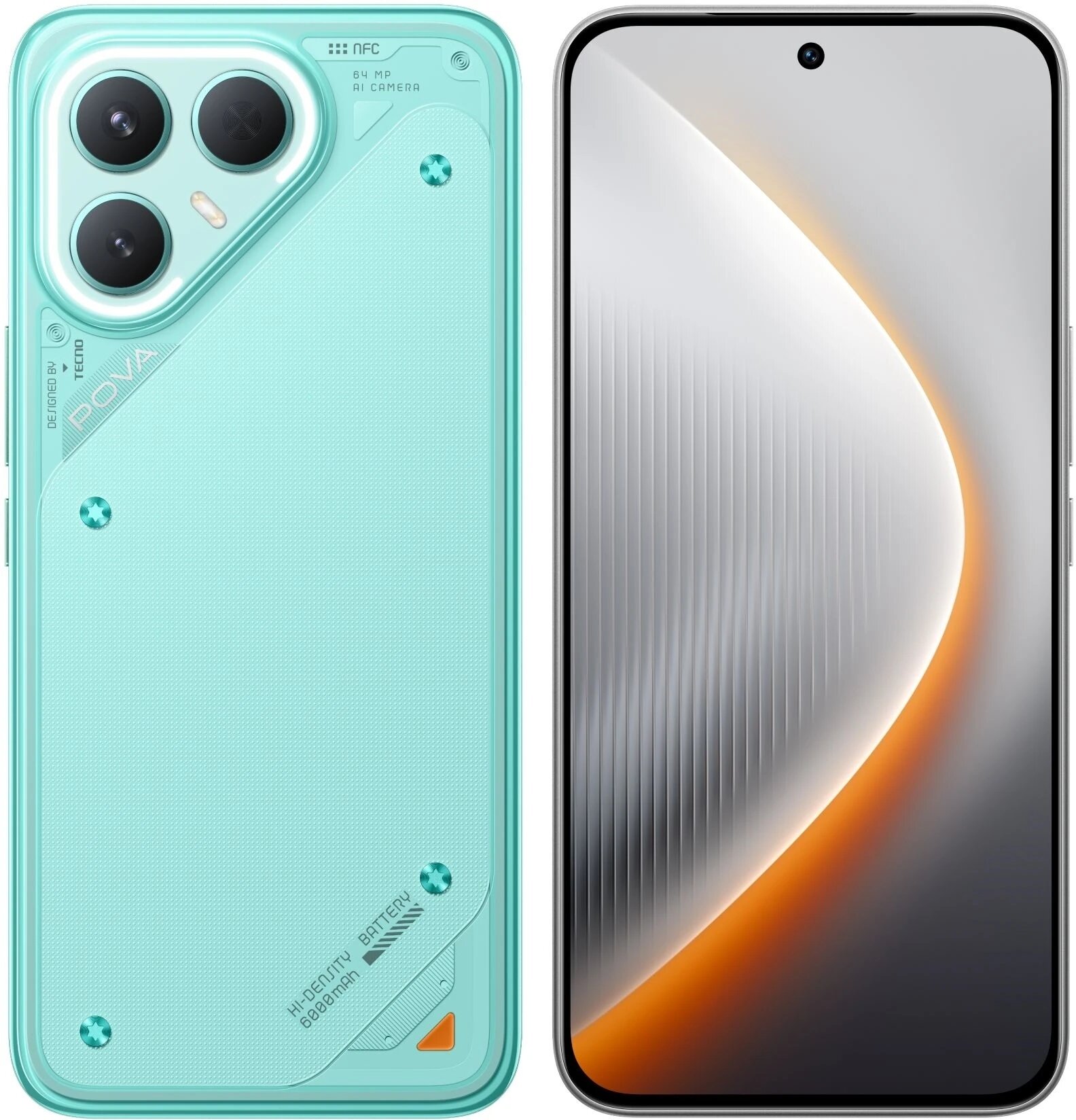 Смартфон Tecno Pova 7 Pro 5G 8/256Gb, бирюзовый