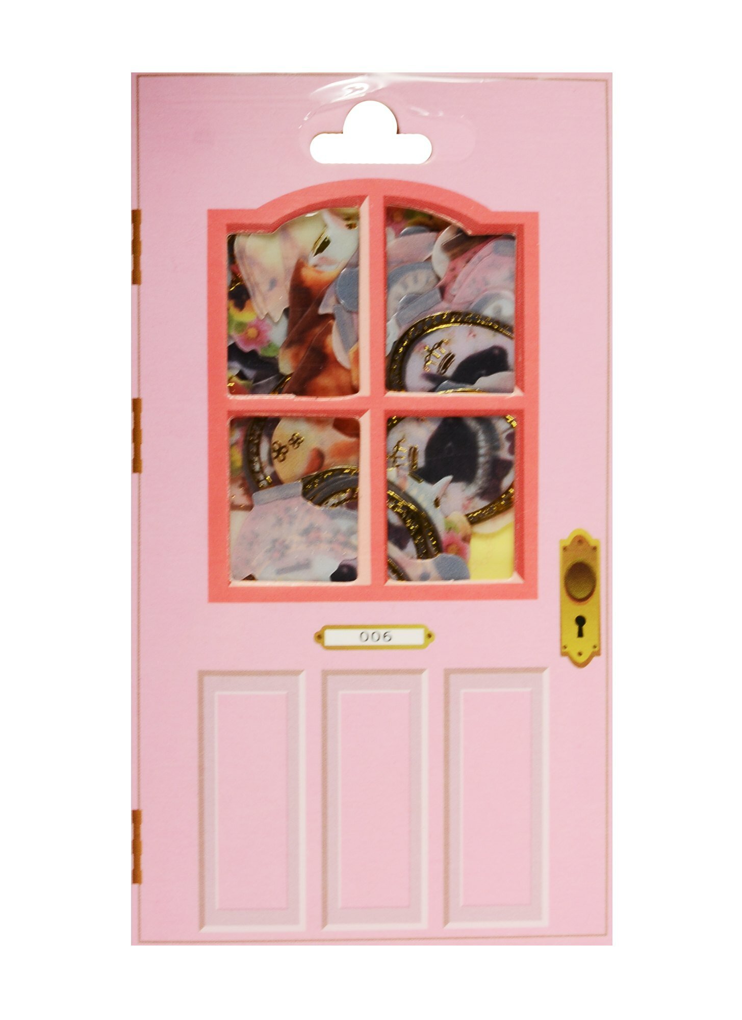 Набор для творчества Вырубка для скрапбукинга в двойной карточке с окошком, коты