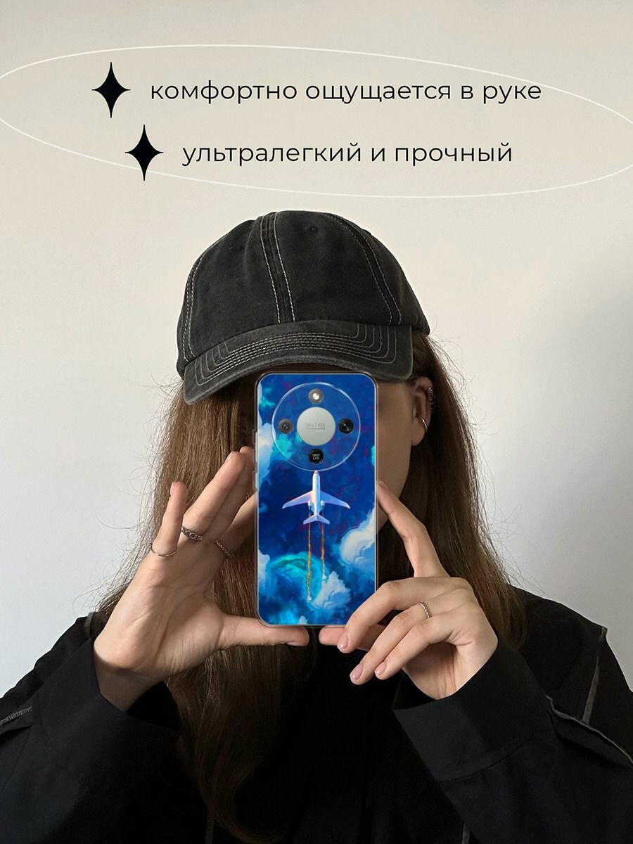 Силиконовый чехол на Honor X9d / Хонор X9d с принтом Самолет картина — фото 1