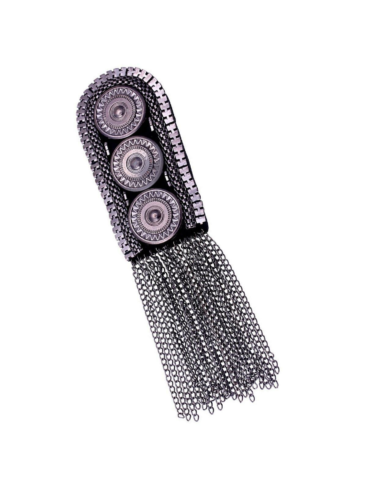 Металлические эполеты с цепочками, цвет пистолета