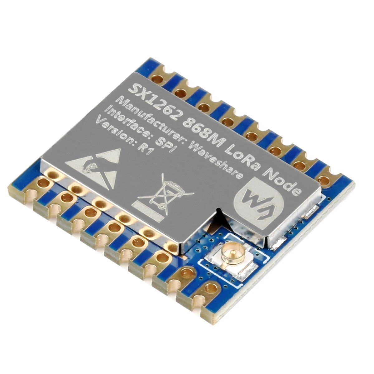 Модуль LoRa Waveshare Core1262-868M SX1262 с защитой от помех, диапазон EU868