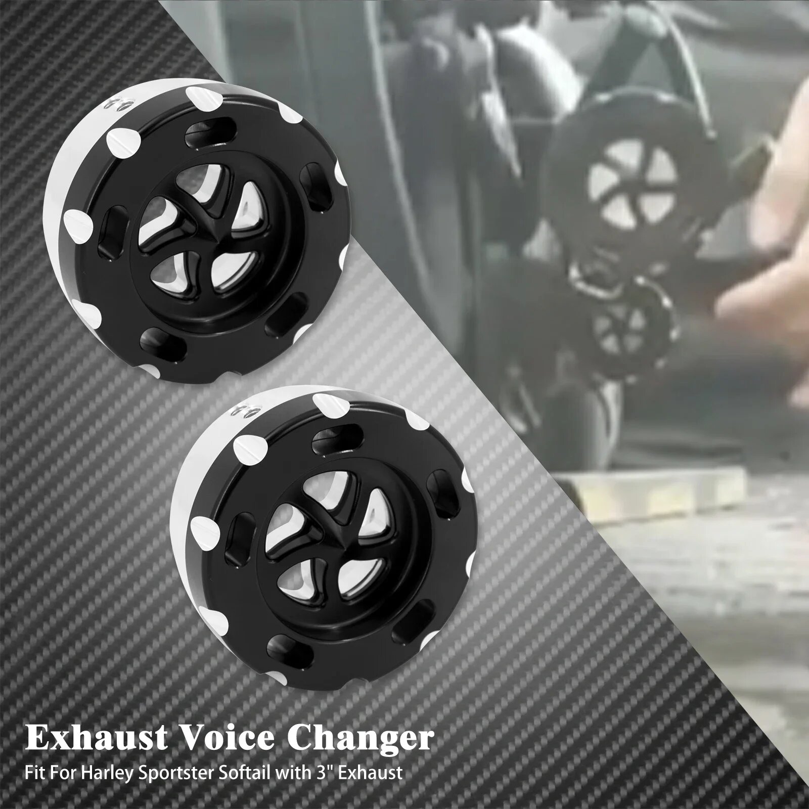 Глушитель-тюнер звука выхлопа 3 дюйма для мотоциклов Harley Sportster XL883 72 Softail Low Rider Breakout FatBoy 08-20
