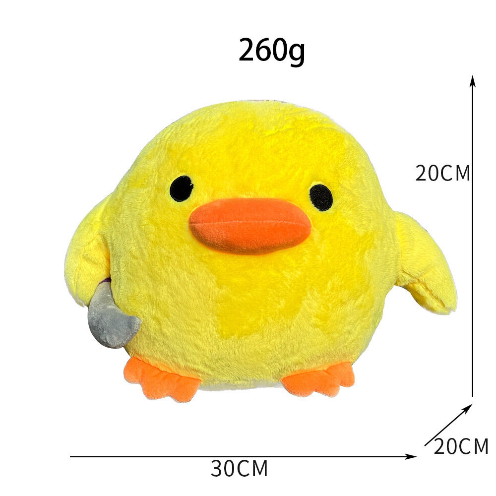 Трансграничный новый продукт, милая утка с ножом, мультяшная маленькая желтая утка с ножом, мягкая плюшевая кукла-подушка