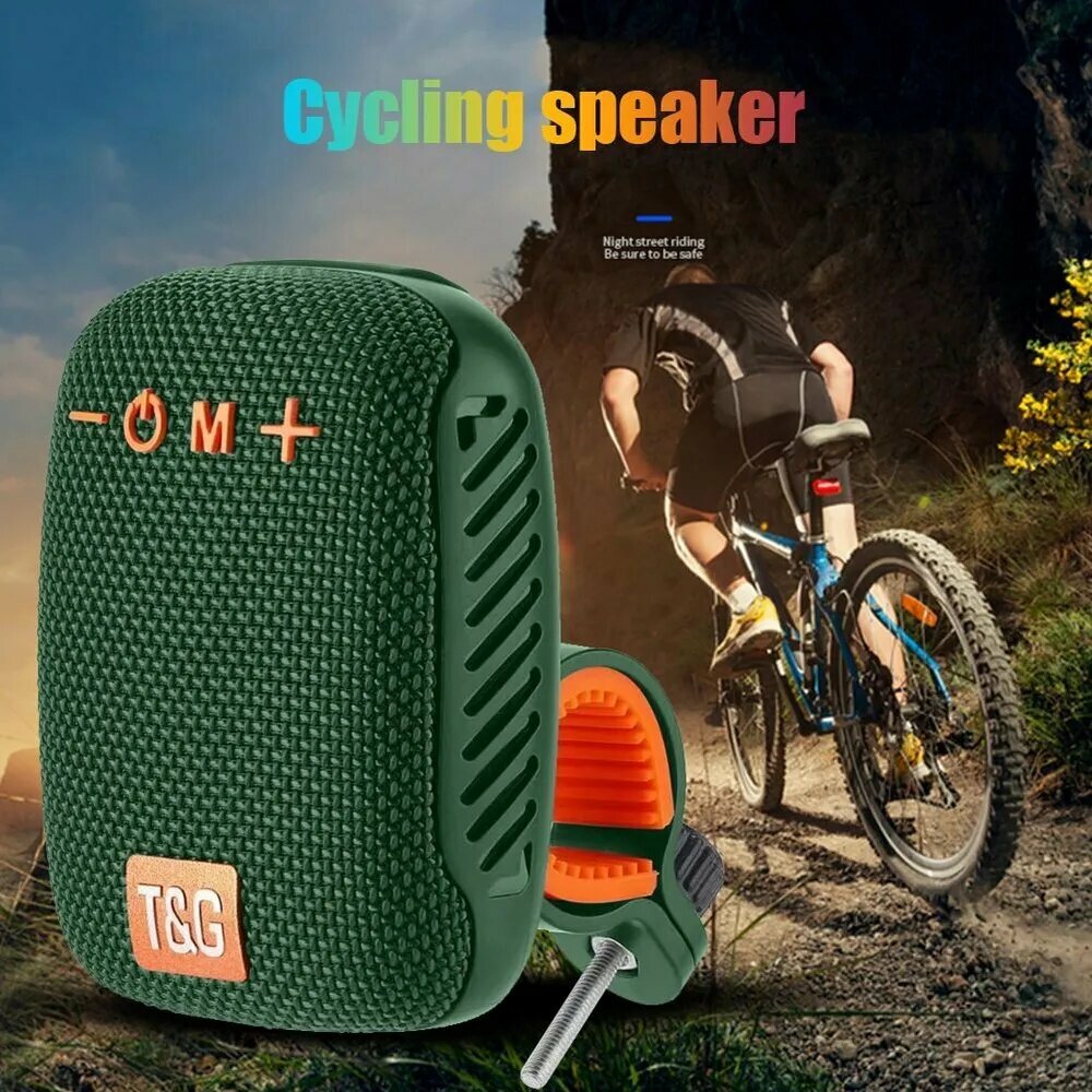 Колонка, Bluetooth, для велосипедов, портативная, водонепроницаемая，Темно-зеленый