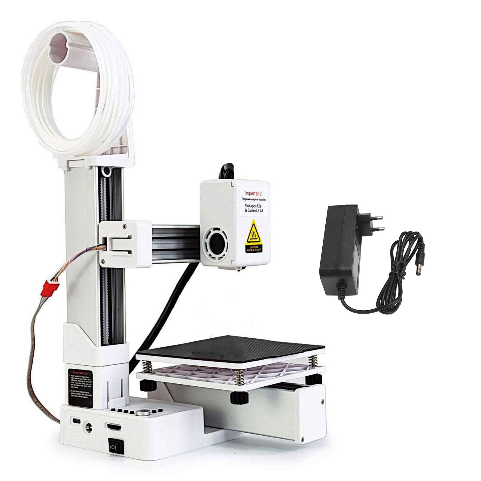 Frequency Division Multiplexing 3D Printer High Accuracy Fast Heating Compact Printing Machine for Education US Plug White