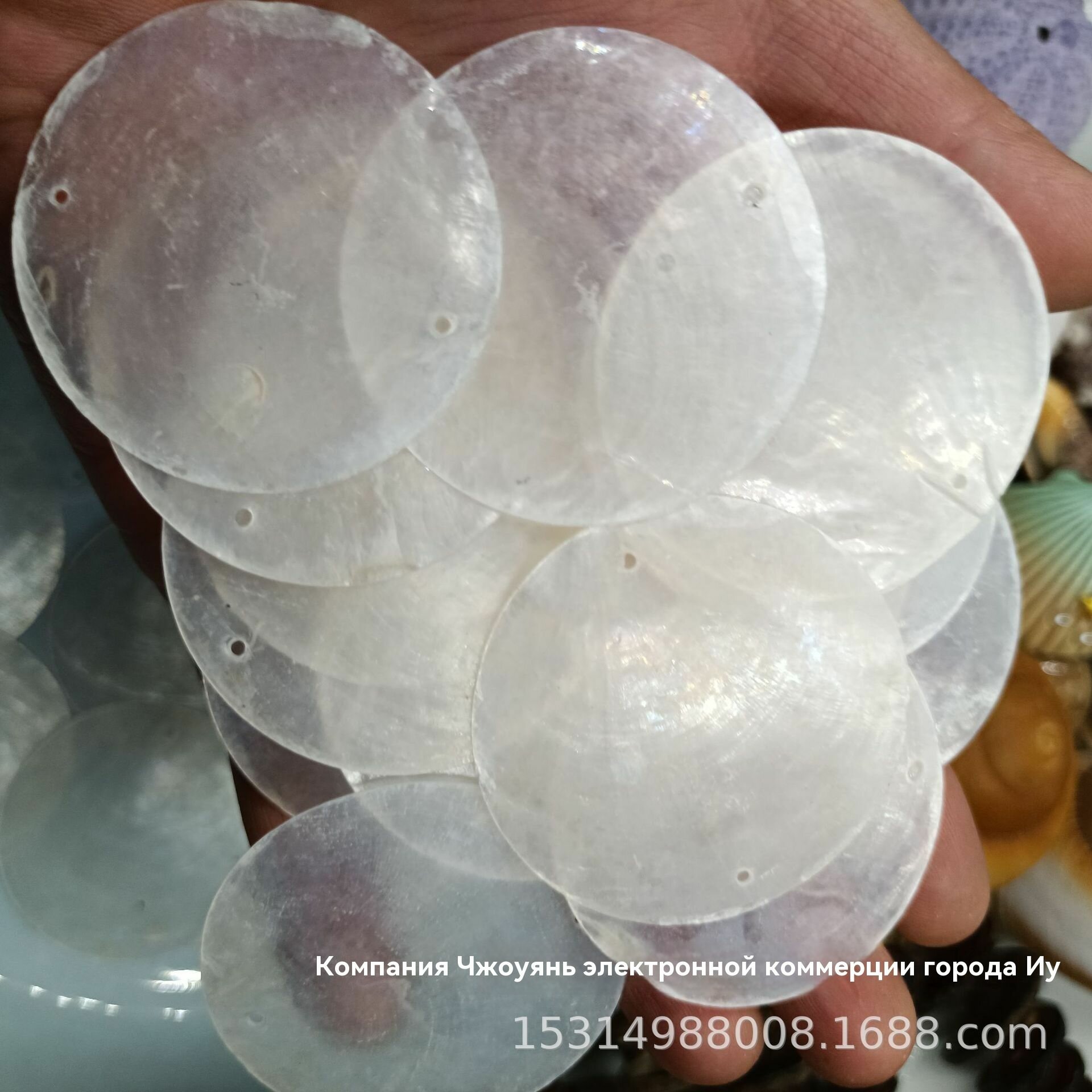 200 шт. круглые натуральные ракушки, морские раковины капис, 2-дюймовые ракушки устриц