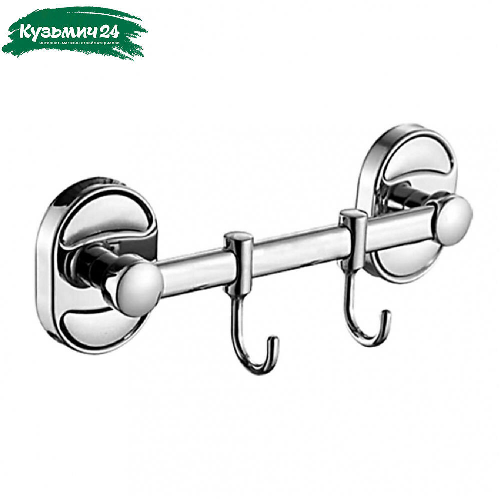 Вешалка для полотенец Frap F1915-2 с 2 подвижными крючками, хром