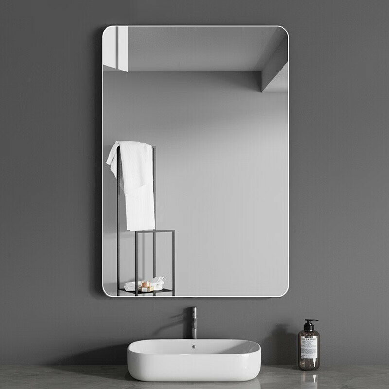 Zhuobo Wall-Mounted Dressing Mirror Bathroom Mirror Dressing Mirror Fitting Mirror High-Definition Glass Mirror CYJ02 Model 30*40cm