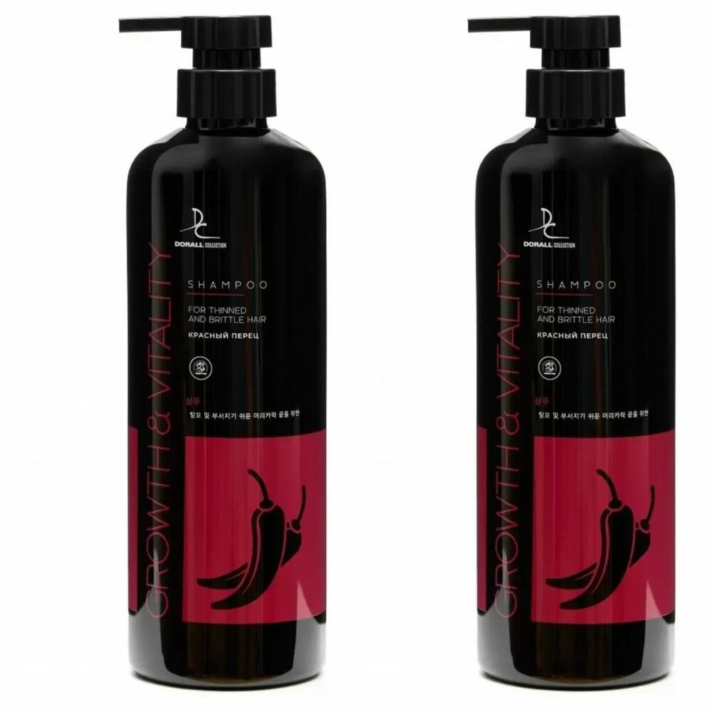 Korean Шампунь для волос, Pro Dorall Collection, с экстрактом красного перца, 700 мл, 2 шт