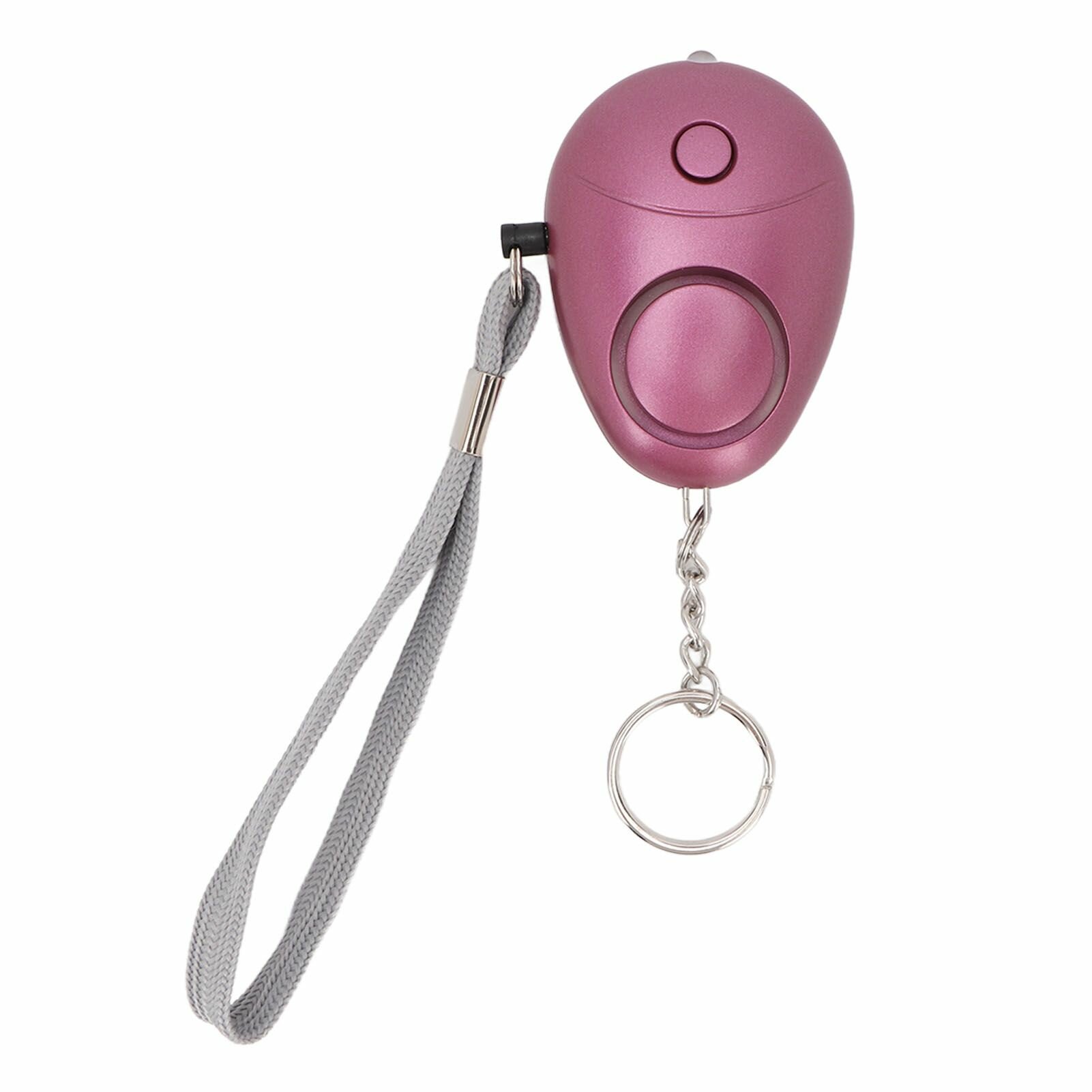 Безопасная звуковая персональная сигнализация, портативная, 130 дБ, аварийная сигнализация со светодиодной подсветкой для женщин, мужчин, детей, пожилых людей, фиолетовый