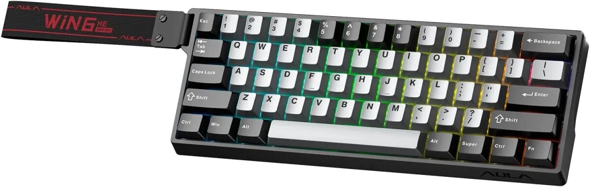 Клавиатура проводная AULA WIN60HE PRO Edition Light Grey-Dark Grey Meteor Magnetic Switches