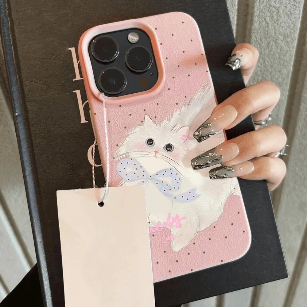 Кожаный чехол для телефона Candy Cat Claw для iPhone 17 Pro Max Funda iPhone iPhone17 Про, Pink II16