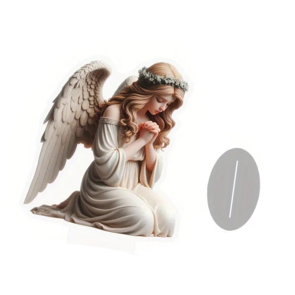 Фигурки Ангелов исцеления, акриловая скульптура Молящегося Ангела, Статуя Ангела-хранителя