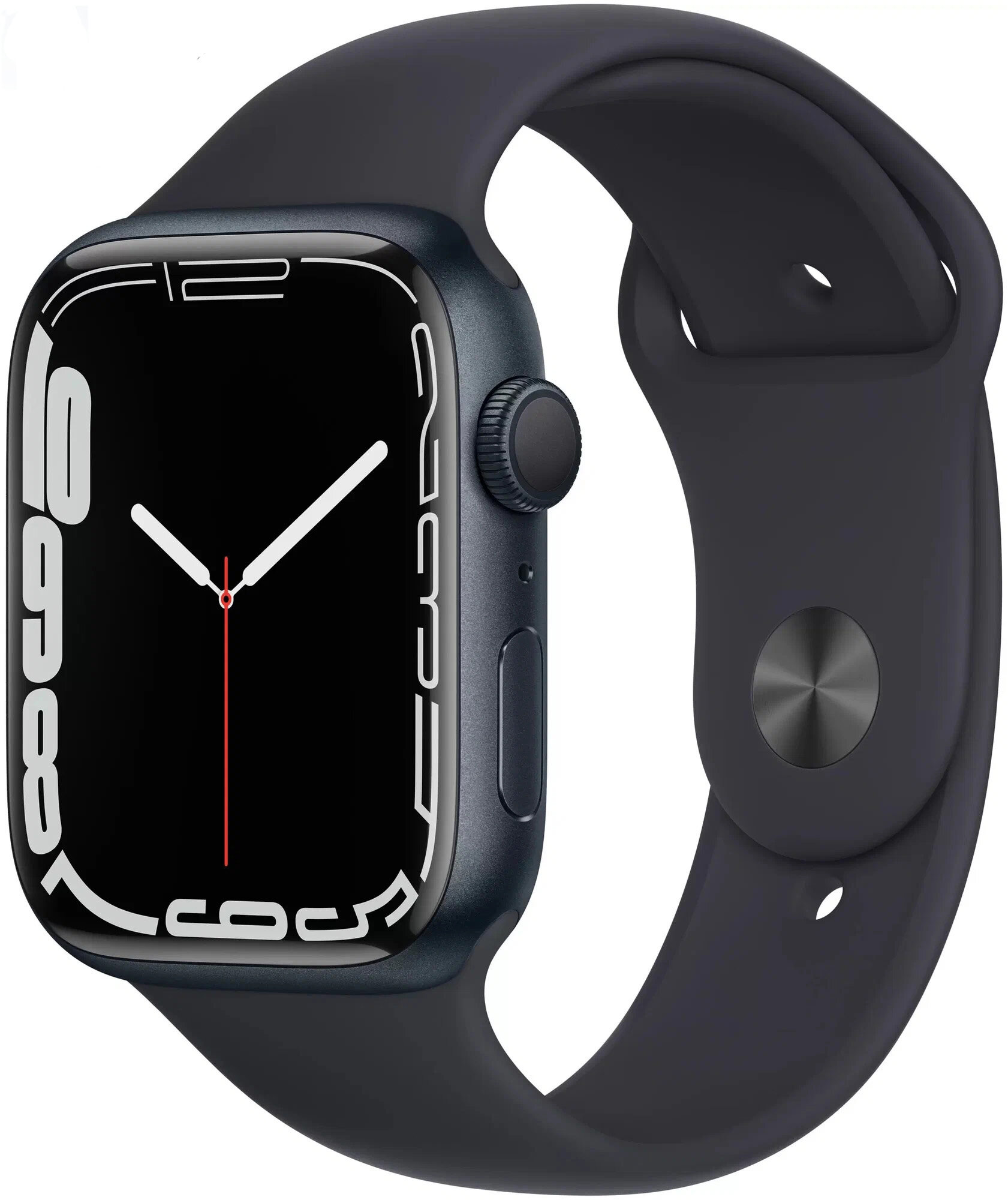 Smart watch эпл вотч Series 7 45 мм Aluminium Case спортивный ремень GPS , Восстановленный (б/у), полуночный синий