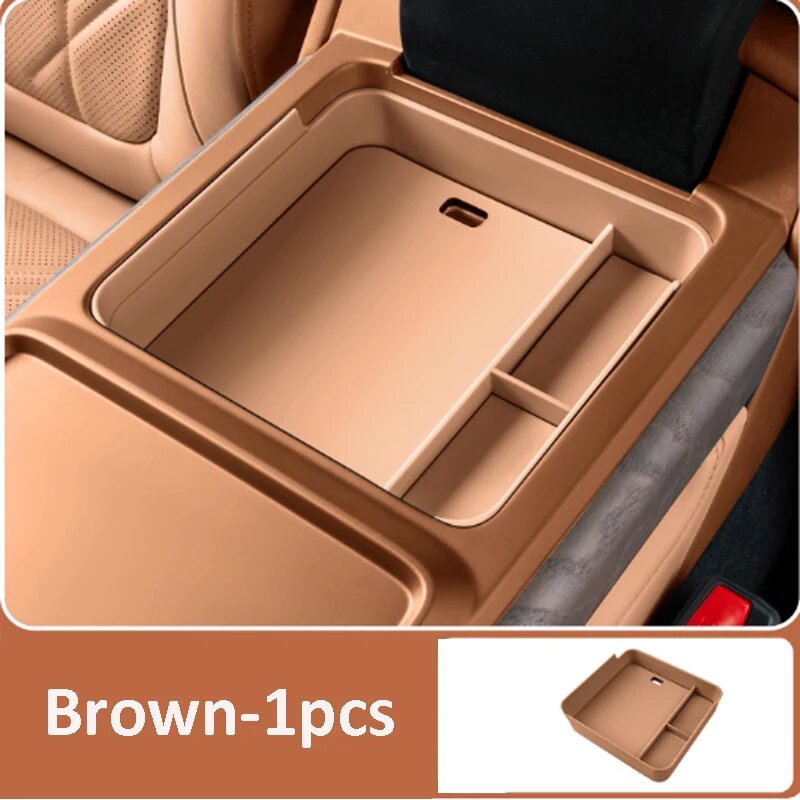Автомобильный ящик для хранения в подлокотник, brown, для Zeekr 9X EX1H 2025 2026