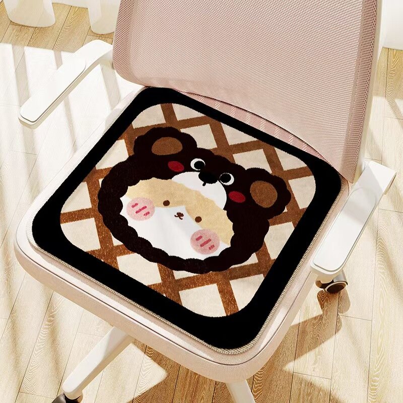 Подушка на стул, нескользящий коврик, зимняя плюшевая подушка на диван, подушка на обеденный стул, 40x40 см